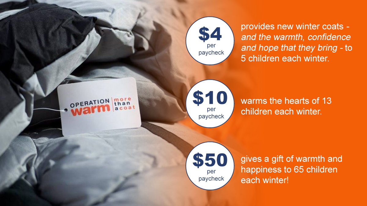 Join the Operation Warm Heroes for Warmth to Bring Confidence and Hope ...