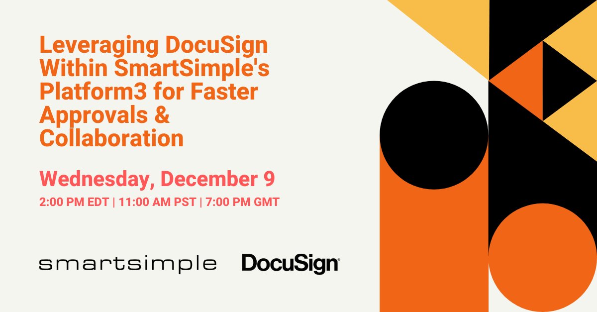 Virtual Discussion: Integrating DocuSign with SmartSimple for Faster ...